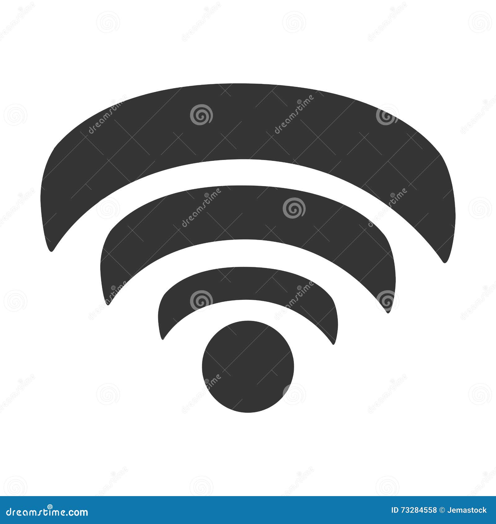 Grey wifi icon stock illustration. Illustration of blank - 73284558