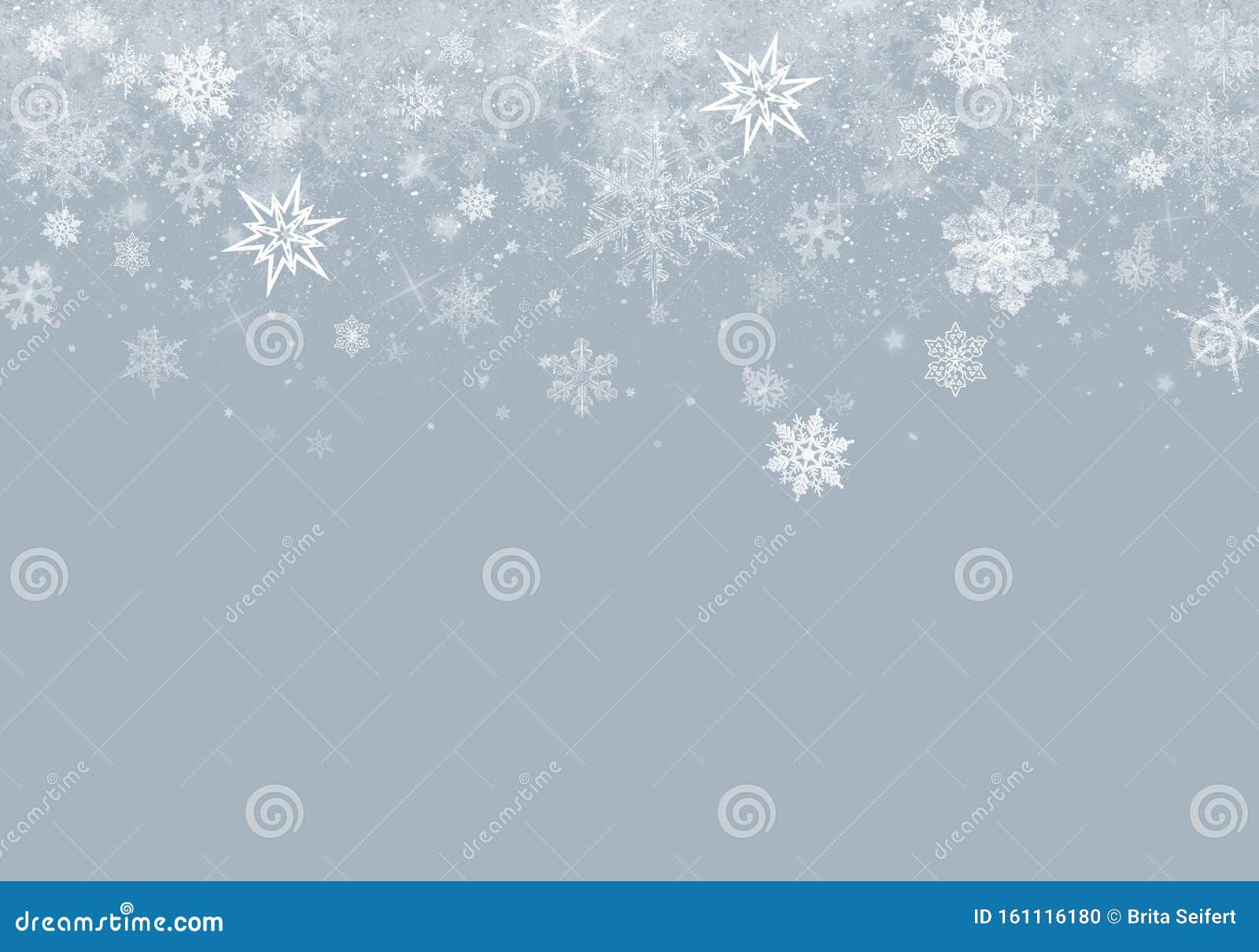 Grey Winter Background with Snowflakes for Your Own Creations Stock ...