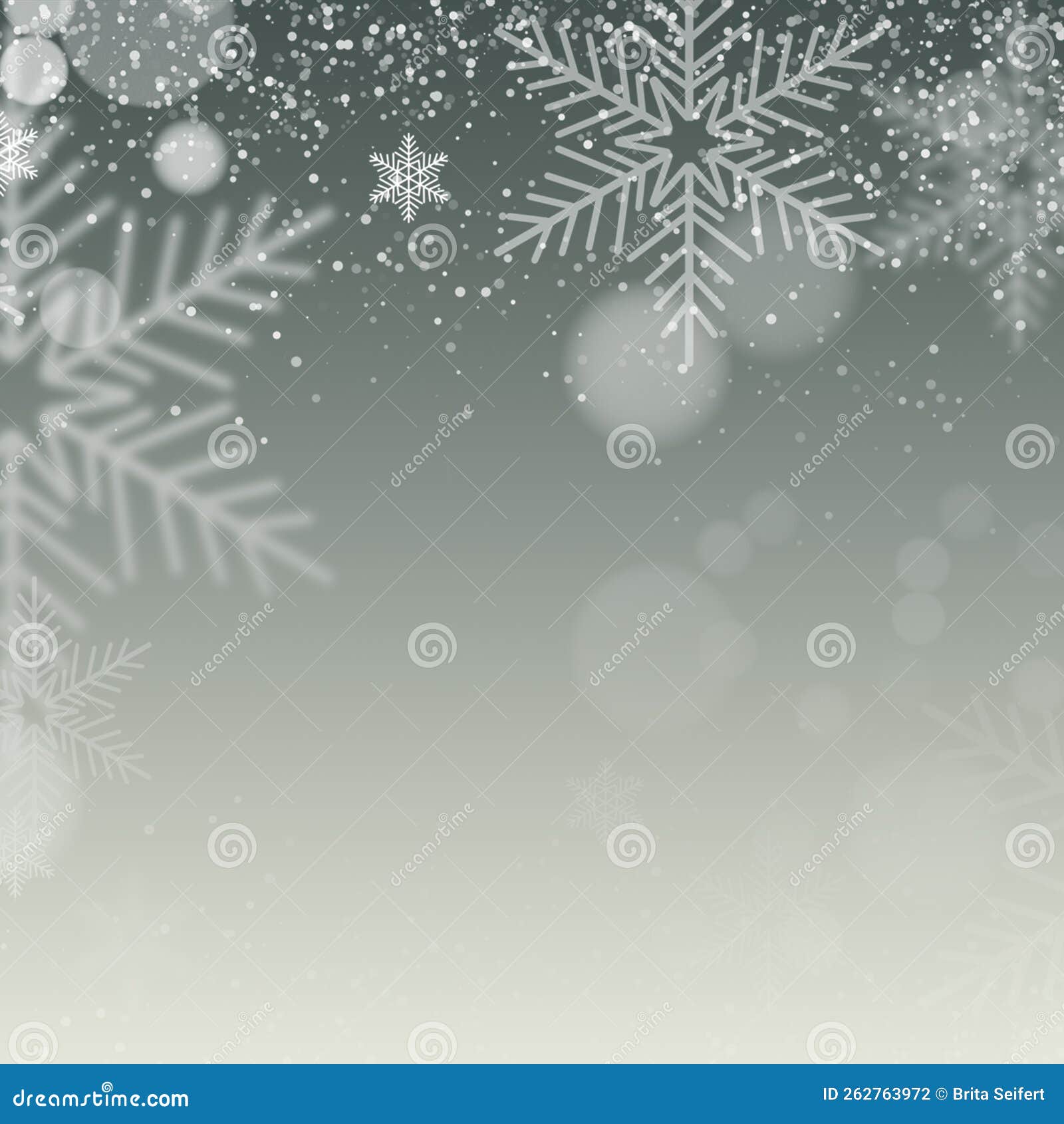 Grey Winter Background with Snowflakes for Your Own Creations Stock ...