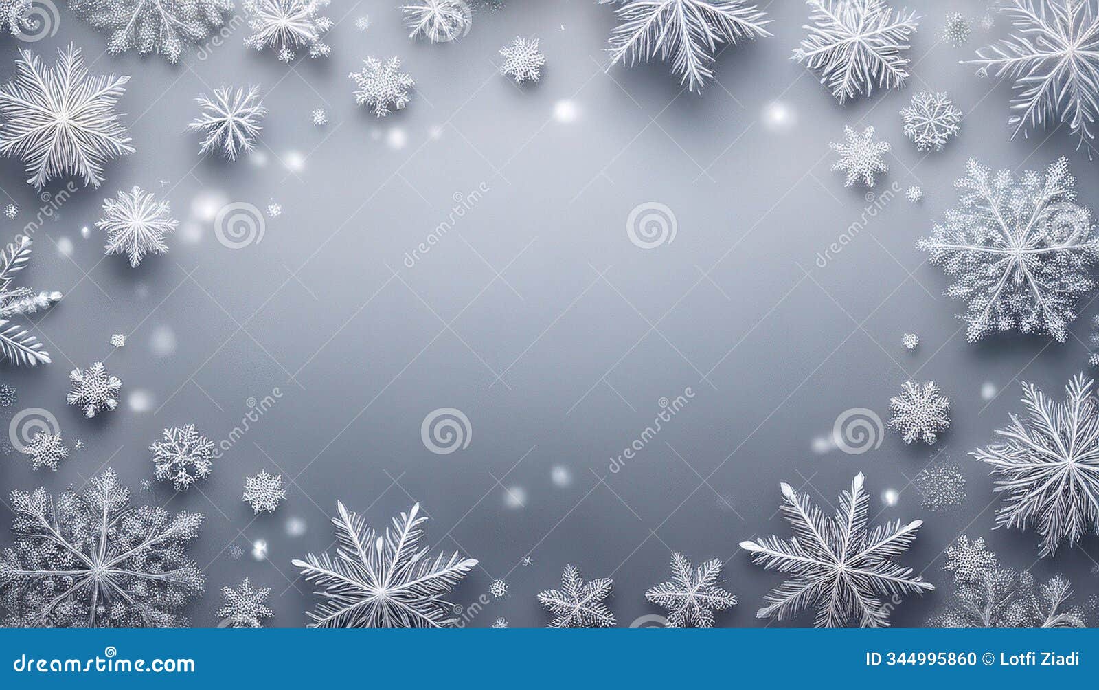 Grey Winter Background with Snowflakes for Your Own Creations Stock ...