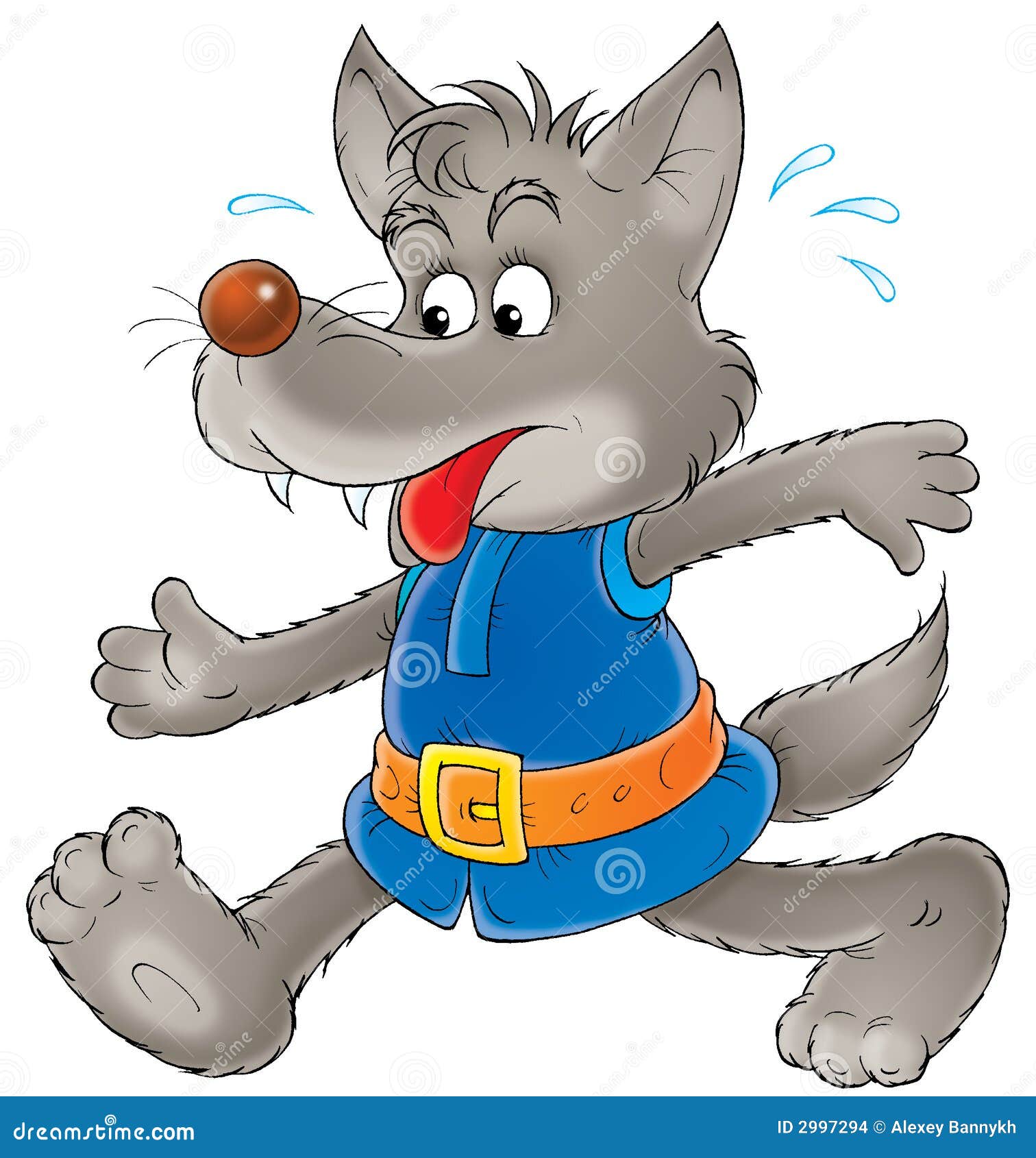 Grey wolf stock illustration. Illustration of animated - 2997294