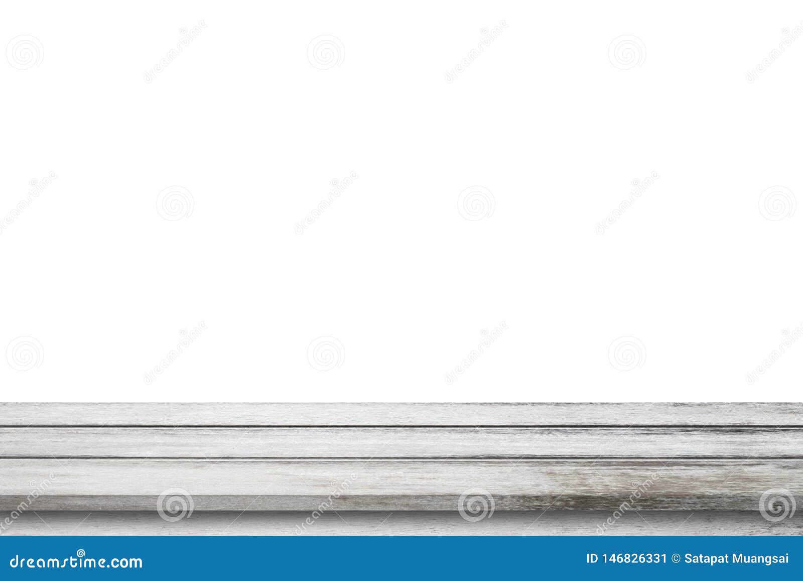 Grey Wood Table on White Background Stock Image - Image of counter ...