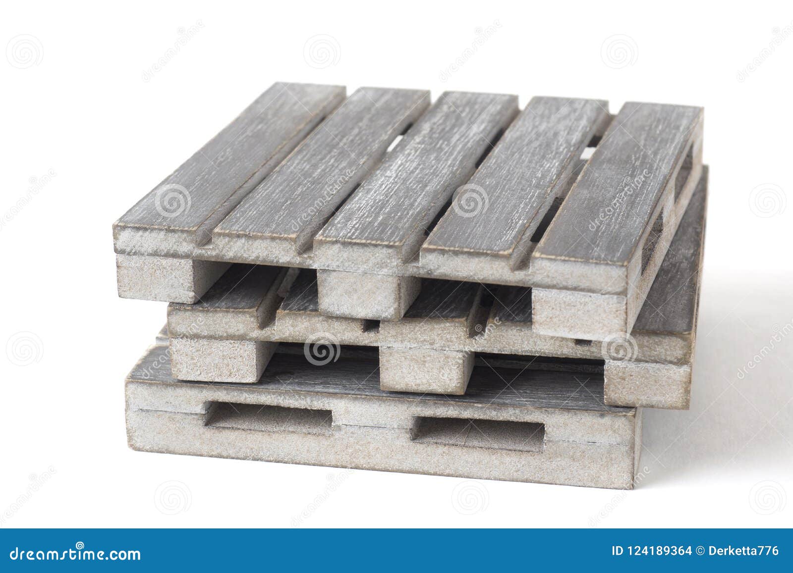 Grey Wooden Empty Pallets Isolated on White Background Stock Photo ...