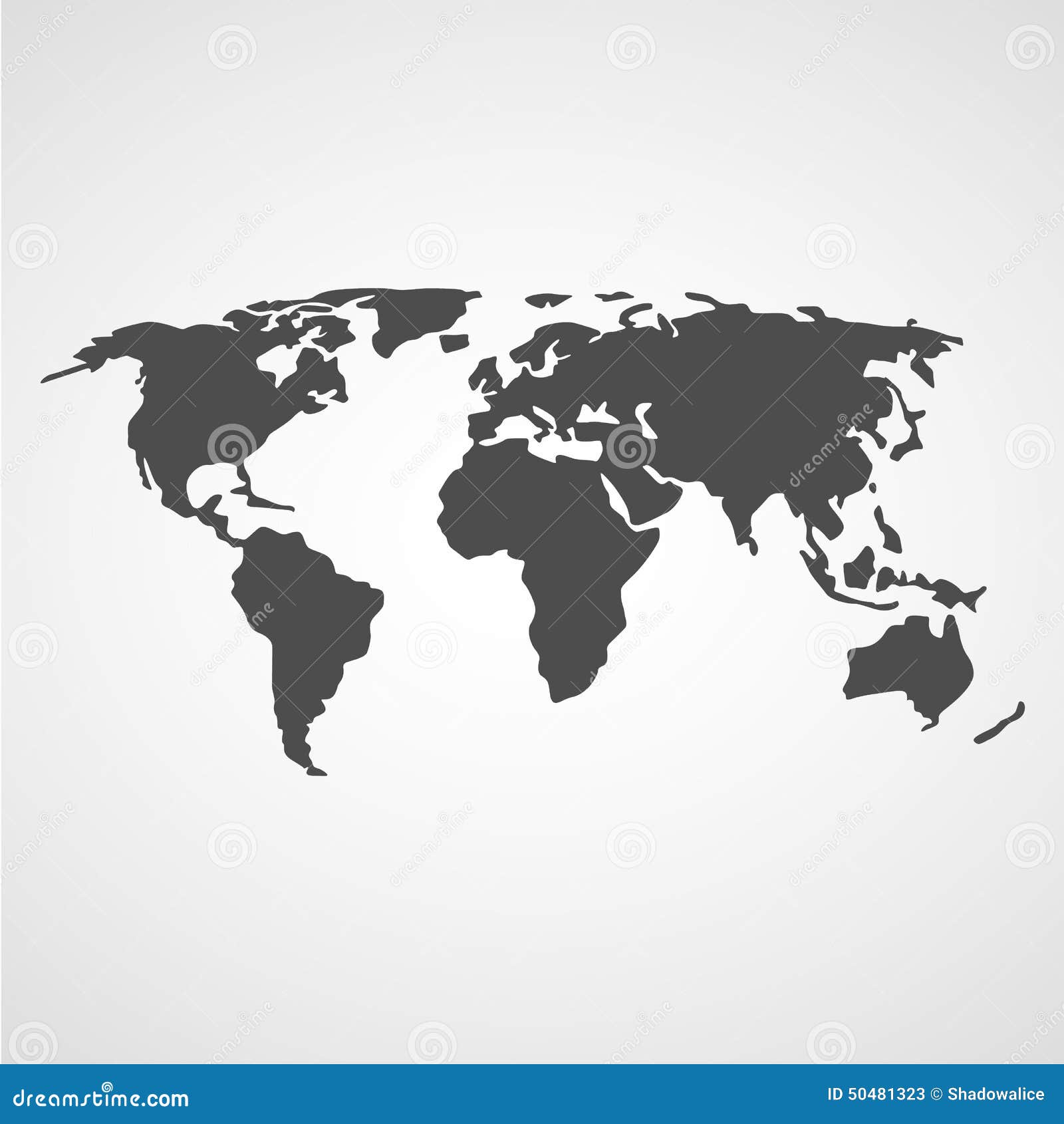 Grey World Map Icon Great for Any Use. Vector EPS10. Stock Vector ...