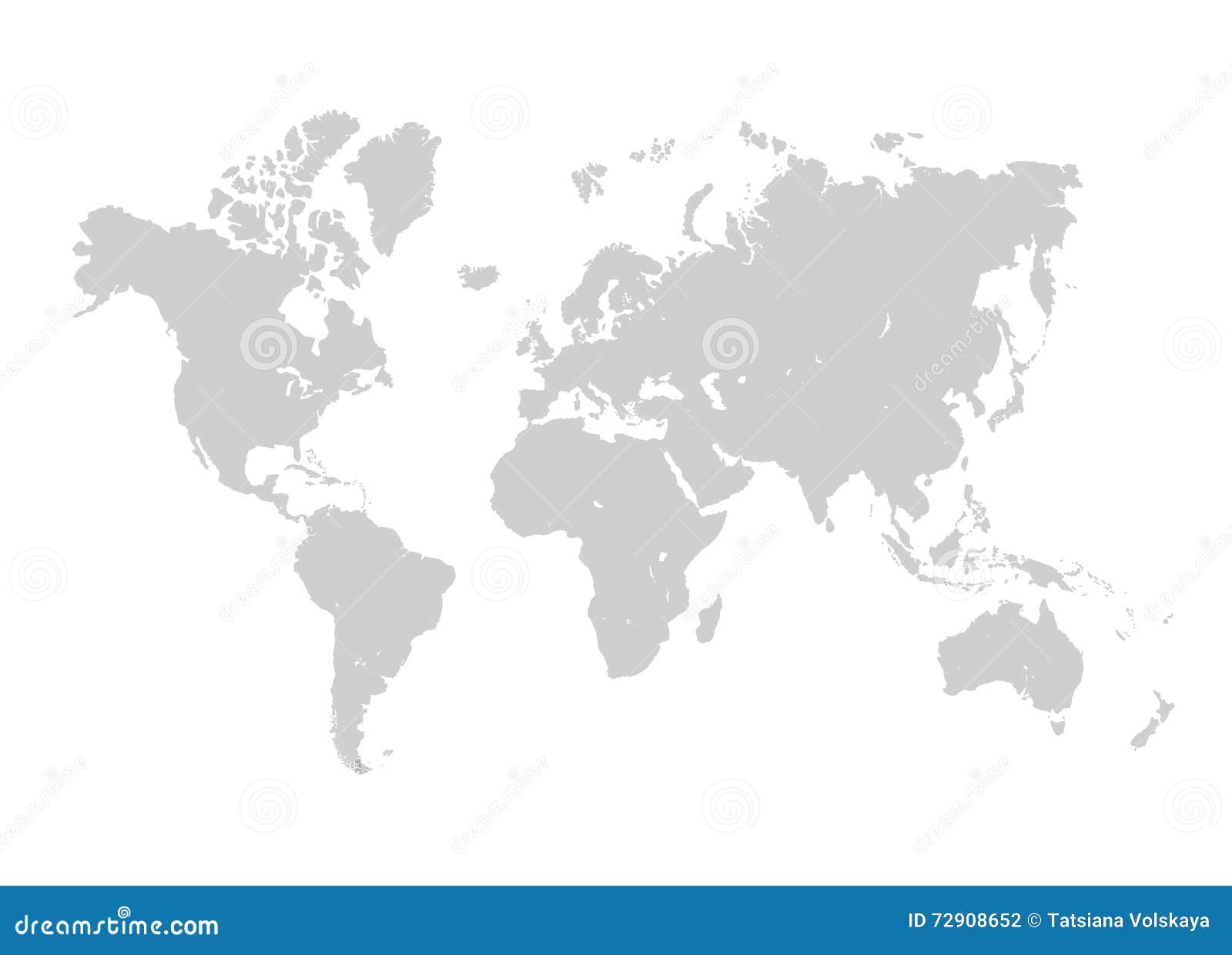 Grey World Map Illustration Stock Abbildung - Illustration von flach ...