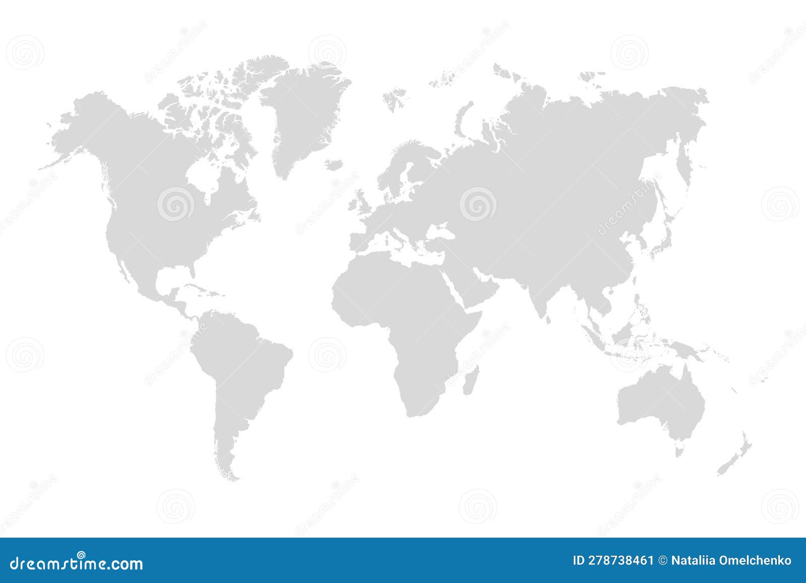 Grey World Map Vector Illustration Stock Vector - Illustration of asia ...