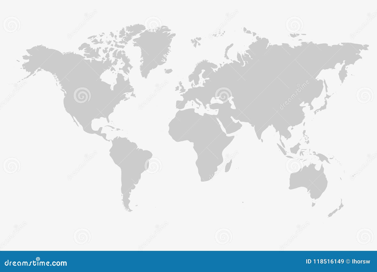Grey World Map Vector Isolated on White Background. World Map Template ... Grey World Map Vector Isolated on White Background. World Map Template ...