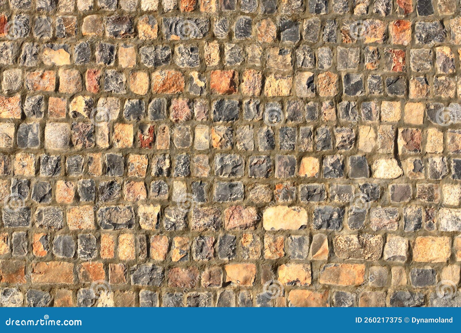 Grey Yellow Stonewall Made from Flagstone and Sandstone Slabs ...