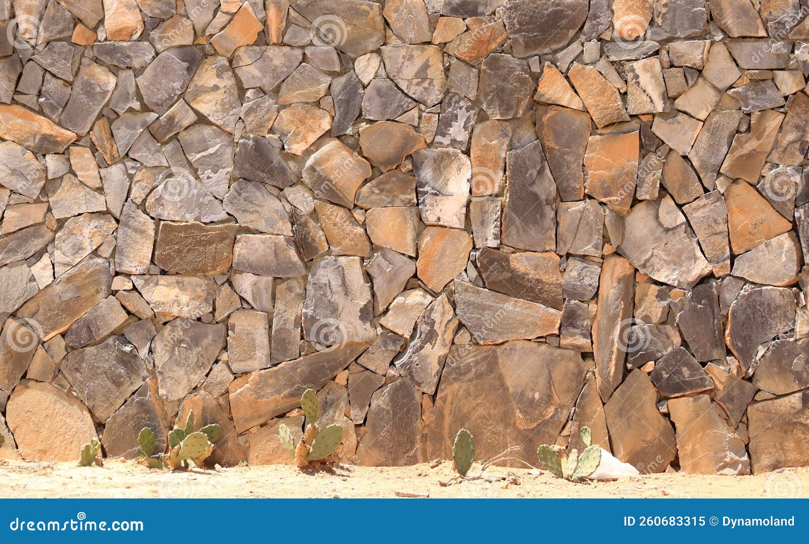 Grey Yellow Stonewall Made from Flagstone and Sandstone Slabs ...