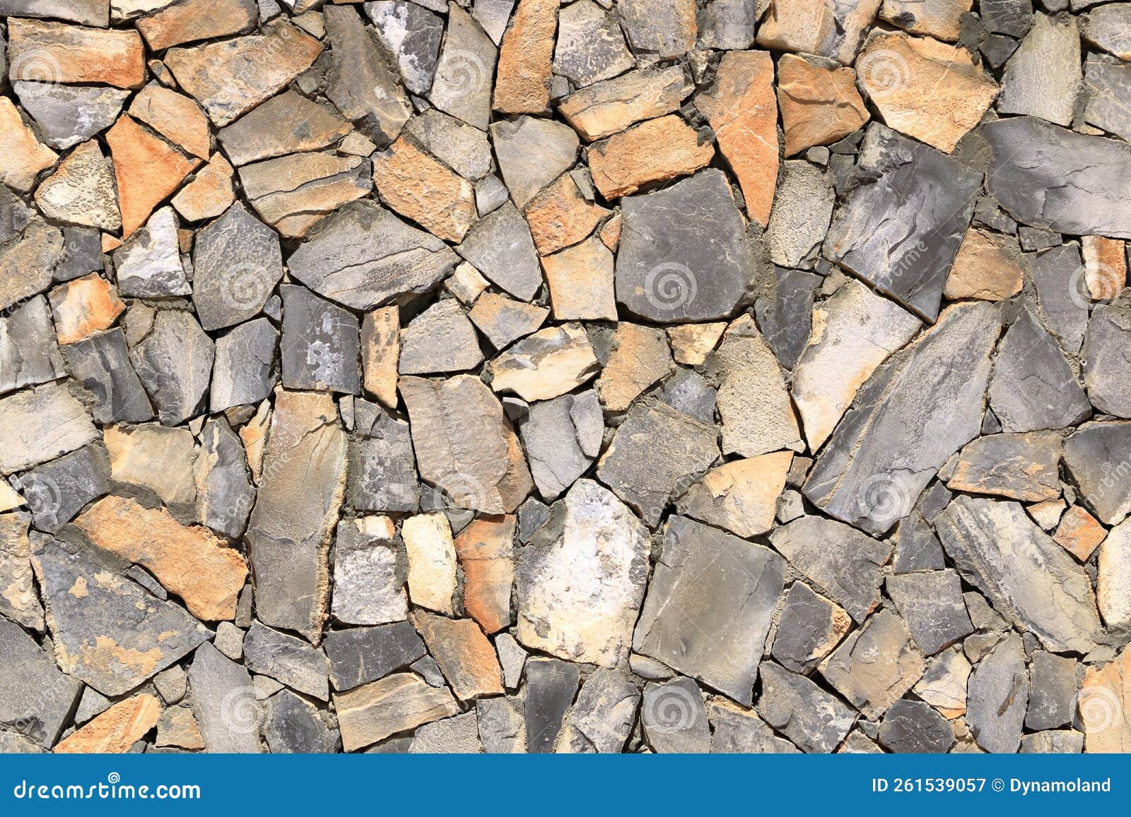 Grey Yellow Stonewall Made from Flagstone and Sandstone Slabs ...