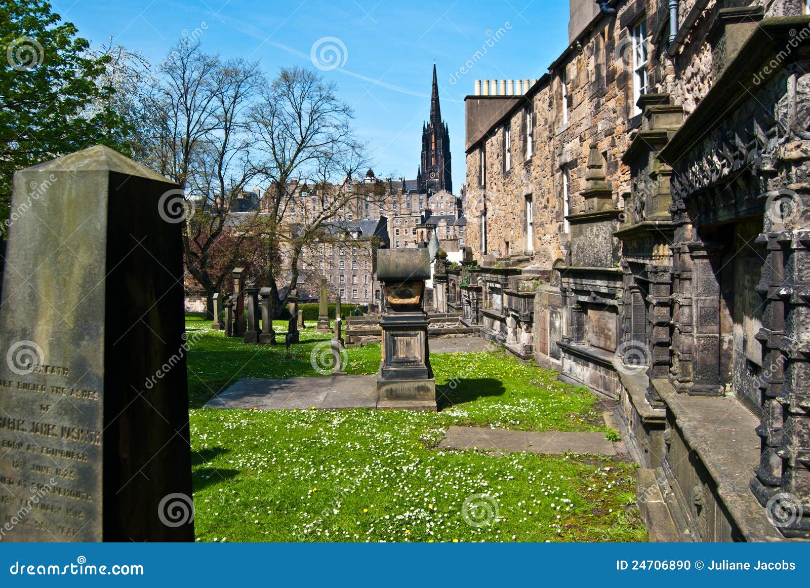 Greyfriars Kirkyard stock photo. Image of outdoors, edinburgh - 24706890