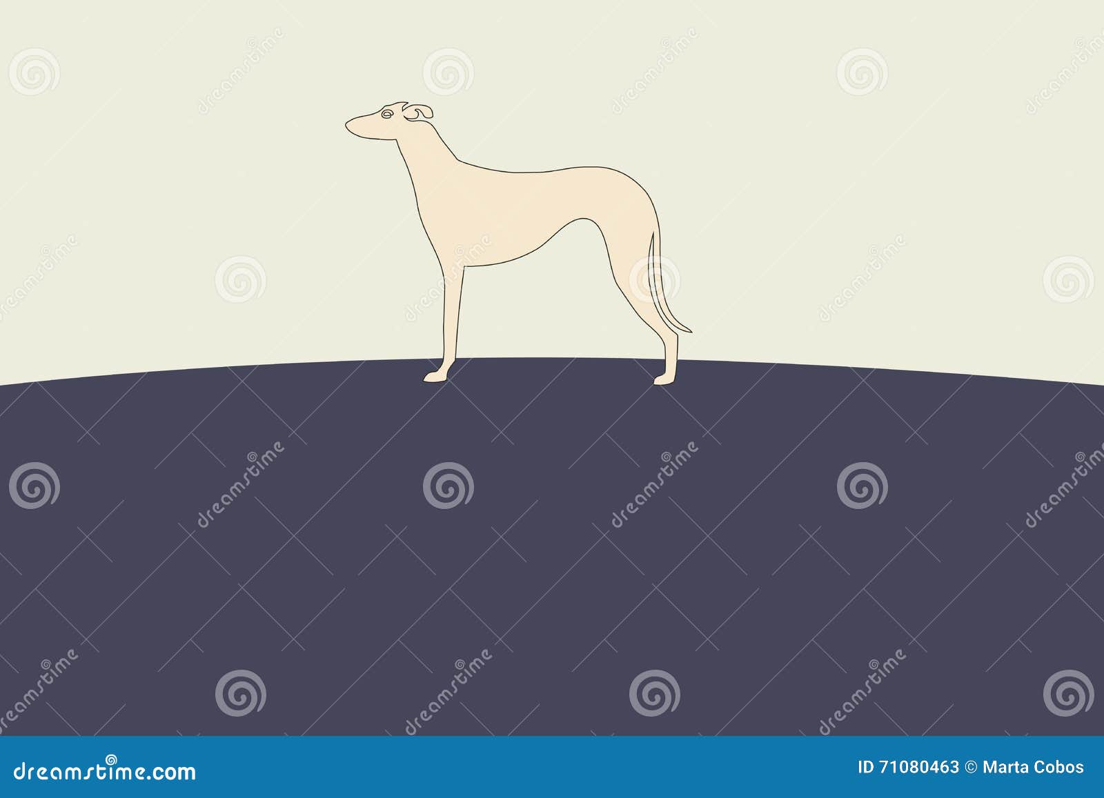 Greyhound Dog Silhouette Illustration Stock Vector - Illustration of ...