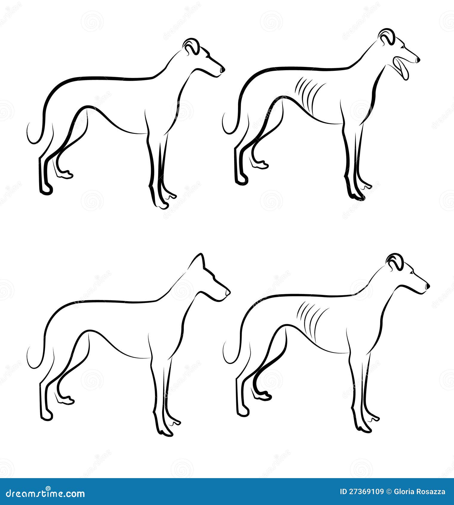 Greyhound dogs logo stock vector. Illustration of ears - 27369109