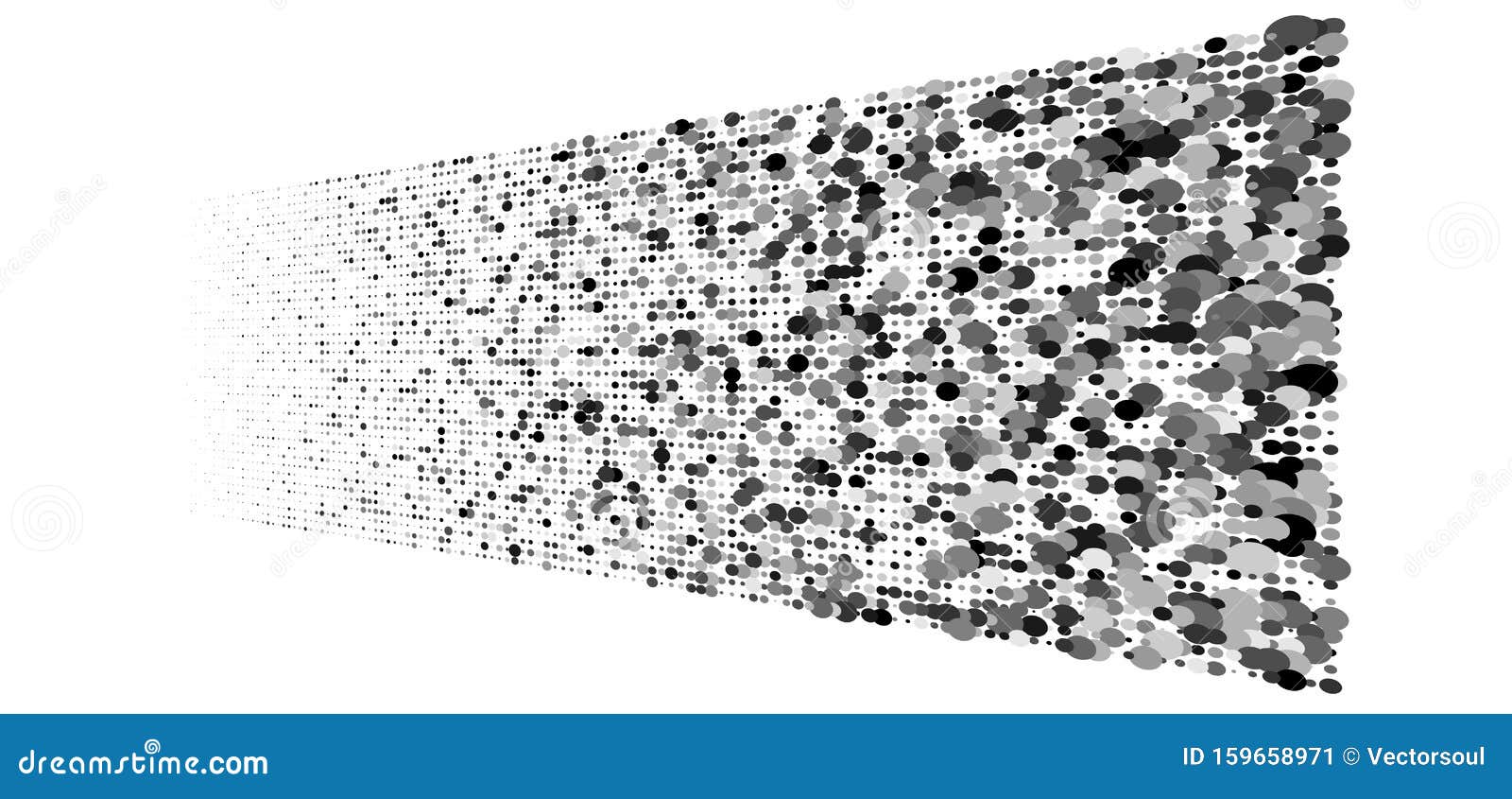 Greyscale Dots, Half-tone, Circles Pattern. Speckle, Stipple Geometric ...