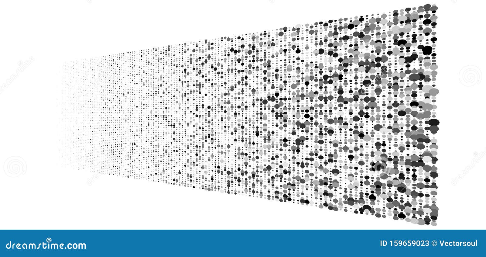 Greyscale Dots, Half-tone, Circles Pattern. Speckle, Stipple Geometric ...