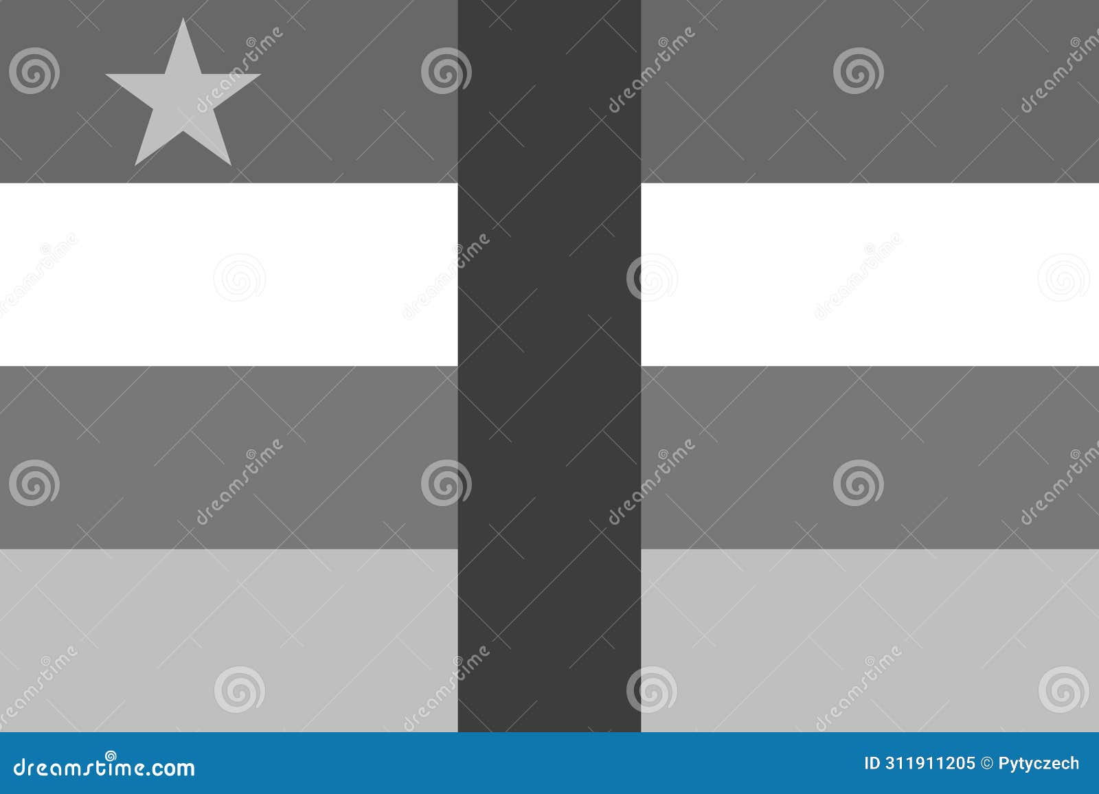 Greyscale Vector Flag Of Central African Republic Stock Vector