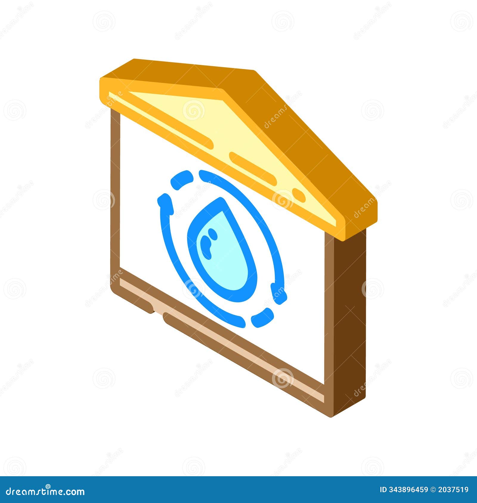 Greywater System Water Saving Isometric Icon Vector Illustration Stock ...