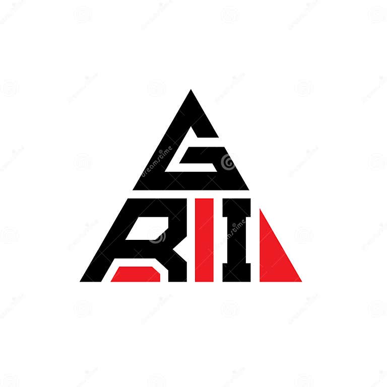 GRI Triangle Letter Logo Design with Triangle Shape. GRI Triangle Logo ...