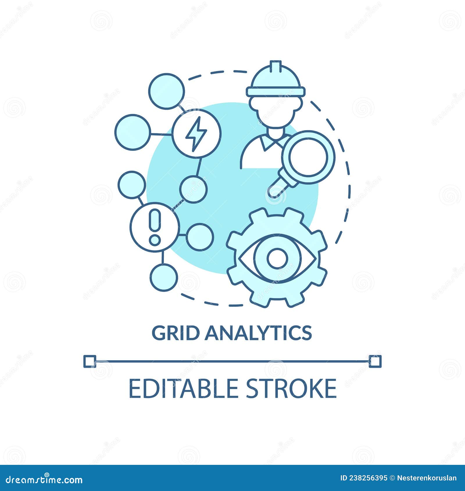 Grid Analytics Turquoise Concept Icon Stock Vector - Illustration of ...