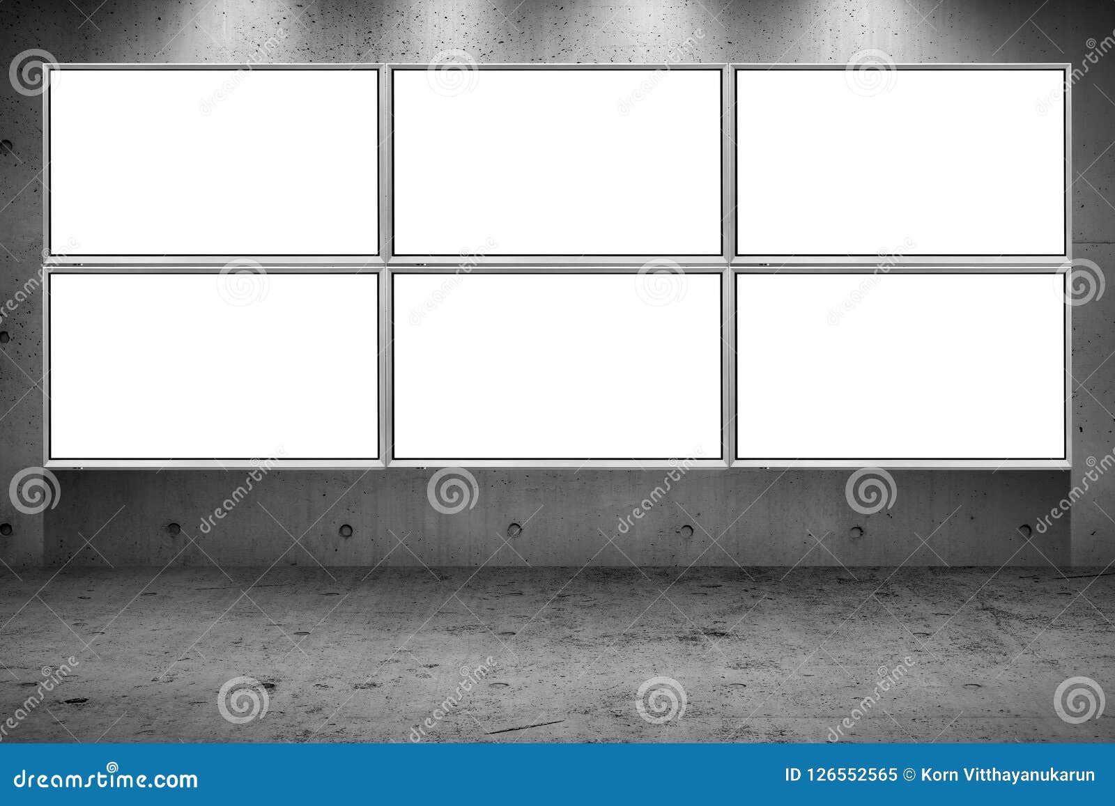 Billboard Led Panel on Concrete Wall Building Street Roadside ...