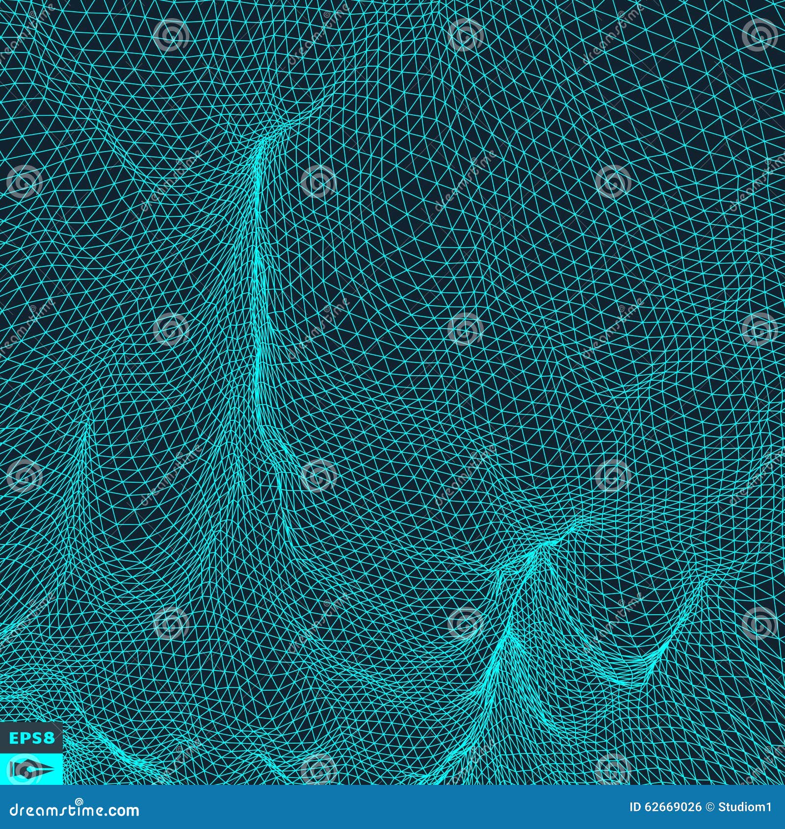 Grid Background. 3d Vector Illustration Stock Vector - Illustration of ...