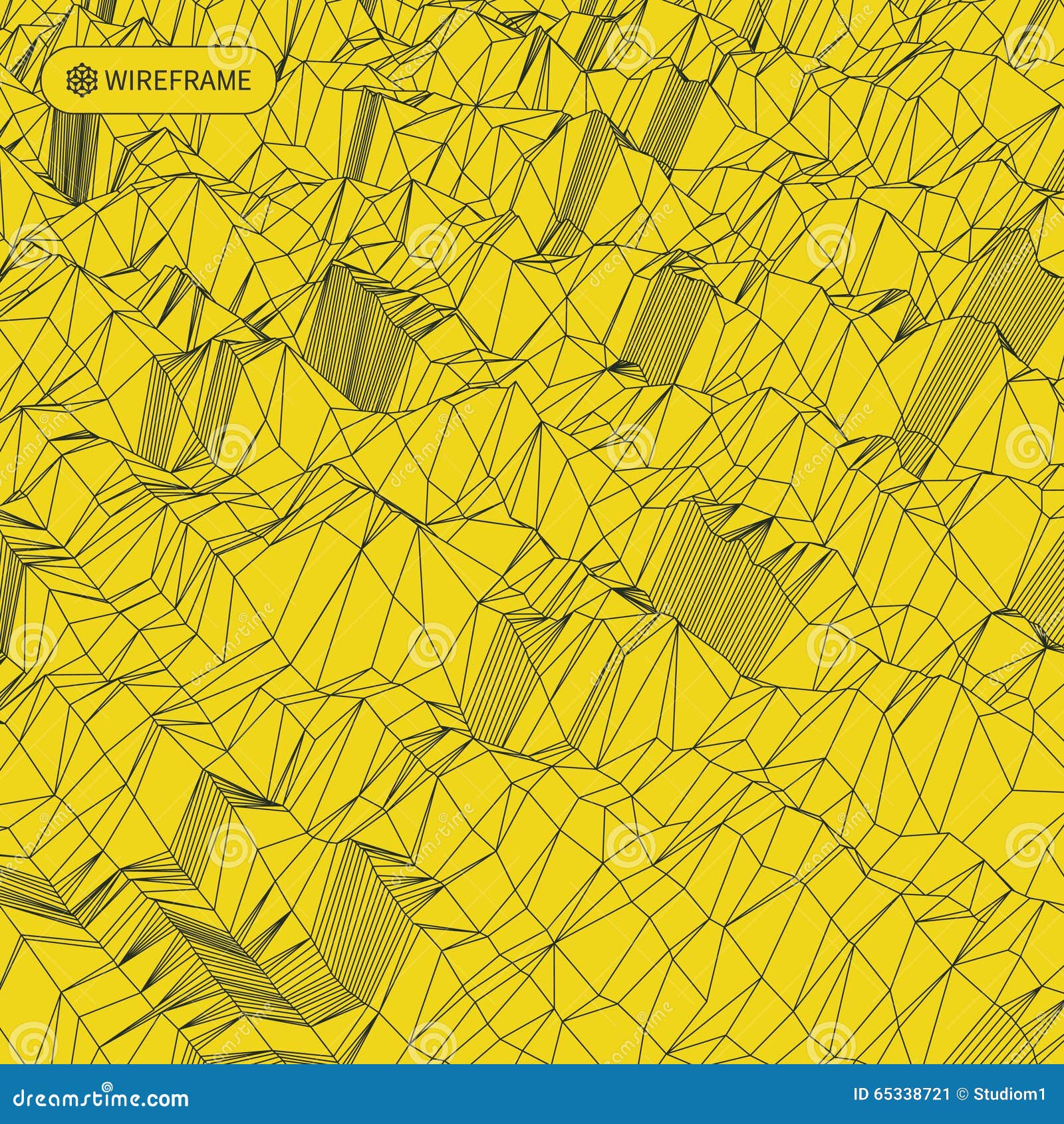 Grid Background. 3d Vector Illustration. Technology Style. Stock Vector ...