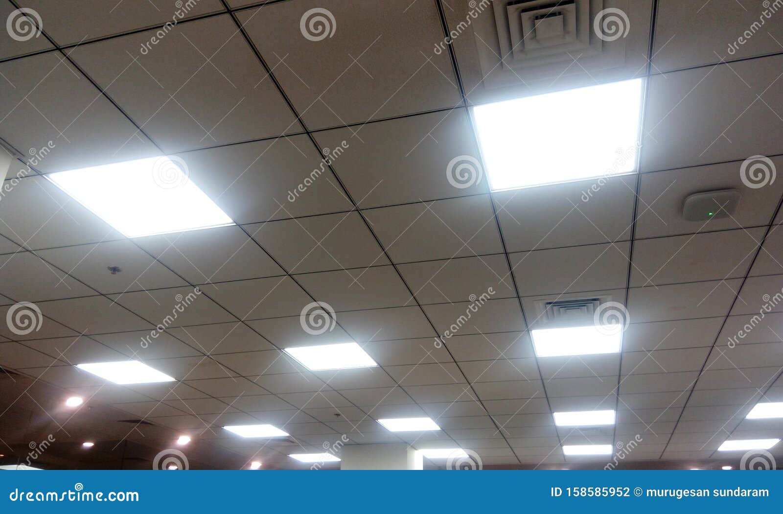 Grid Ceiling for an Office Workstation Area by Calcium Silicate ...