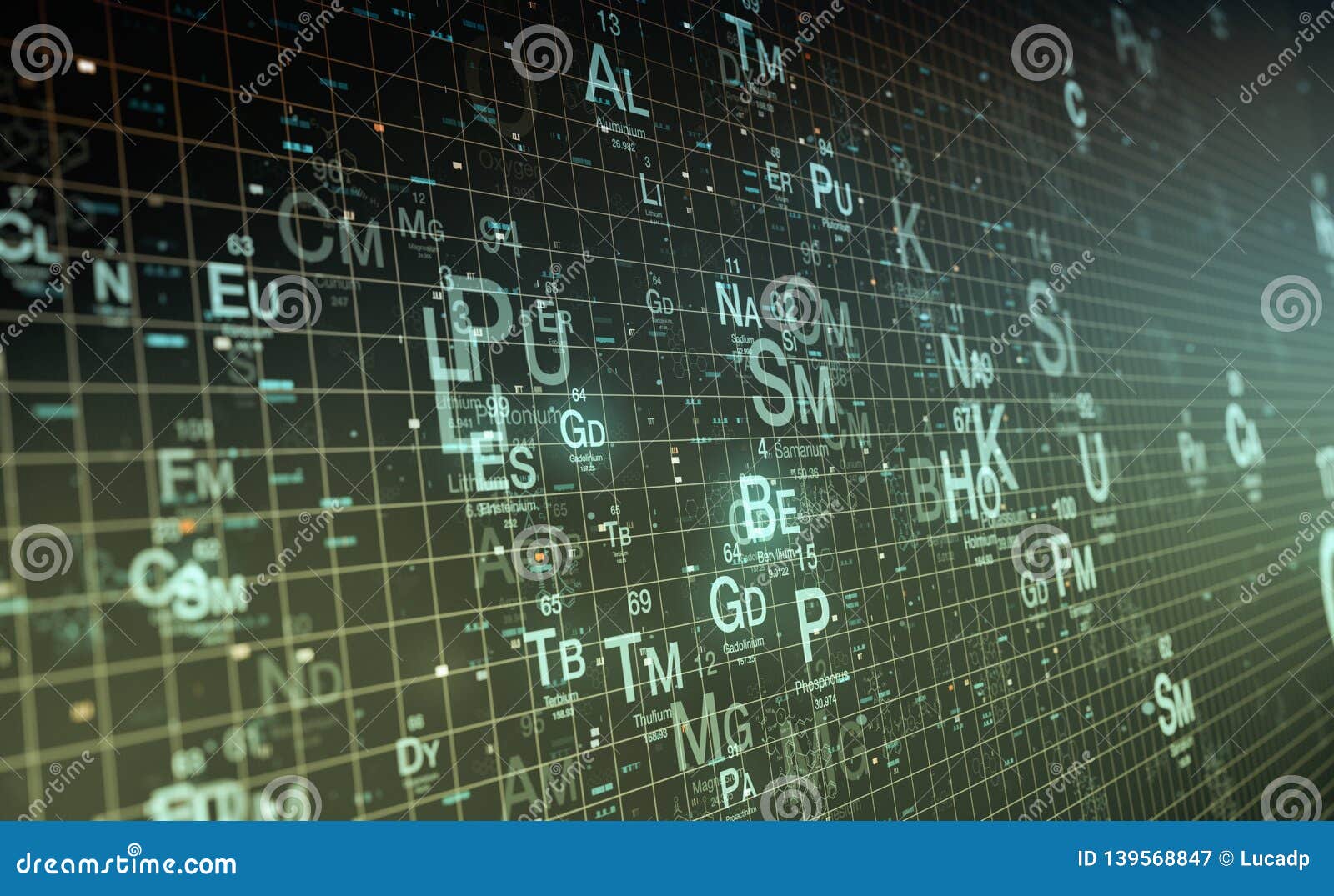 Periodic table of elements stock illustration. Illustration of ...