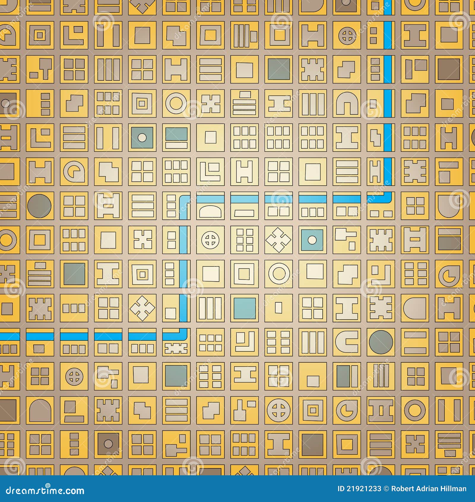 Grid city stock vector. Illustration of cartography, roads - 21921233