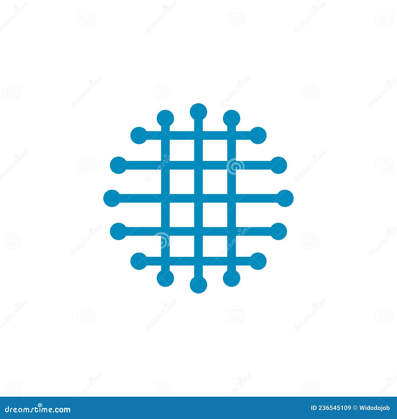 Grid Connection Dots Logo Design Vector Stock Vector - Illustration of ...