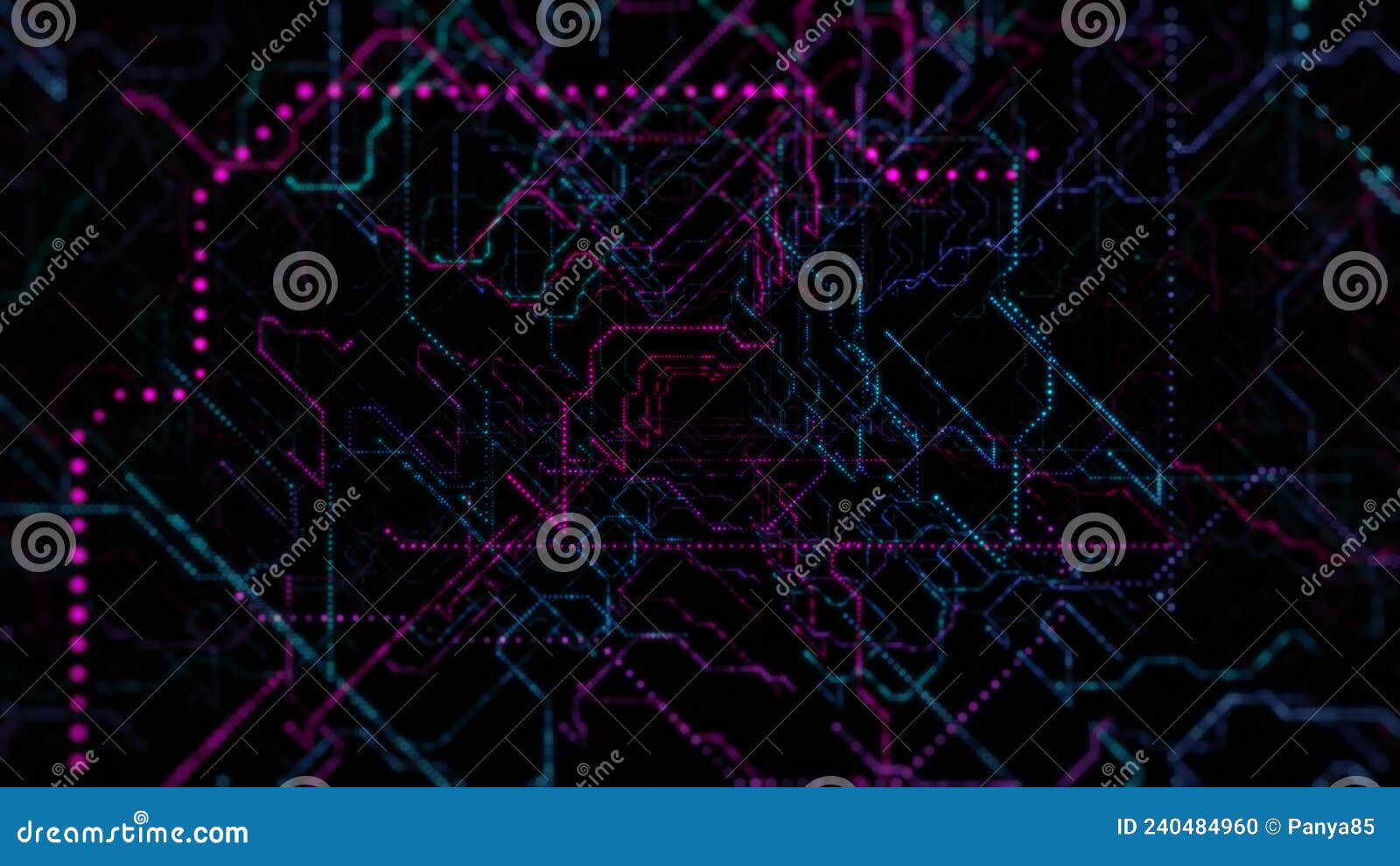 Grid, Corner Structure from Glow Particles Stock Illustration ...