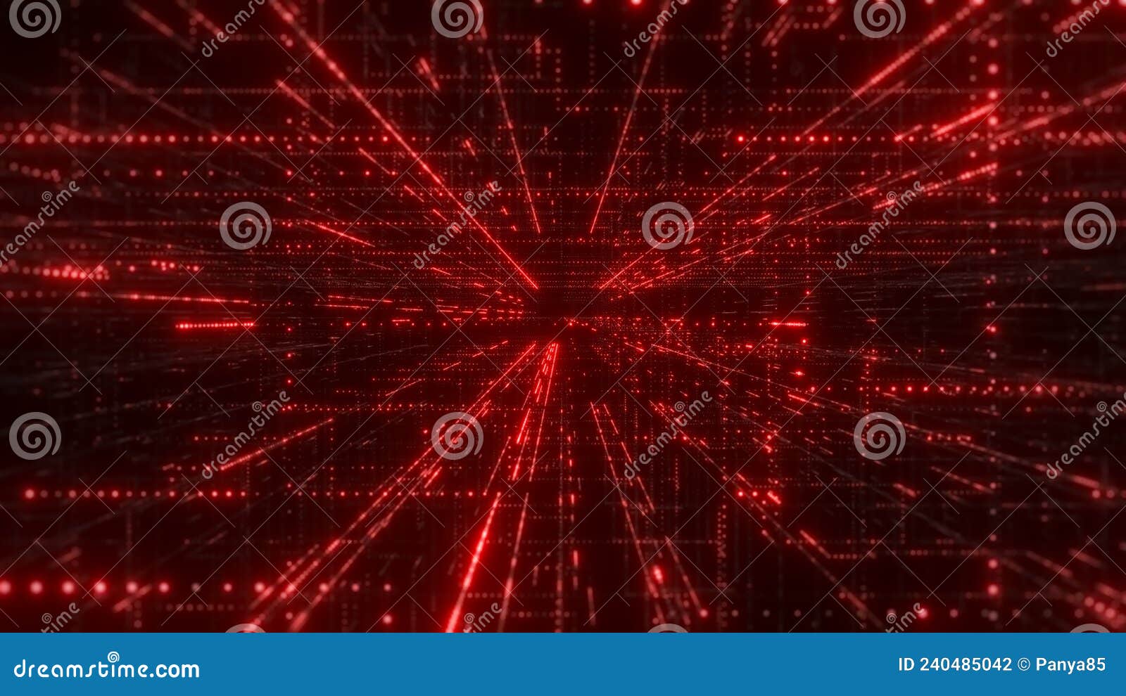Grid, Corner Structure from Glow Particles Stock Illustration ...