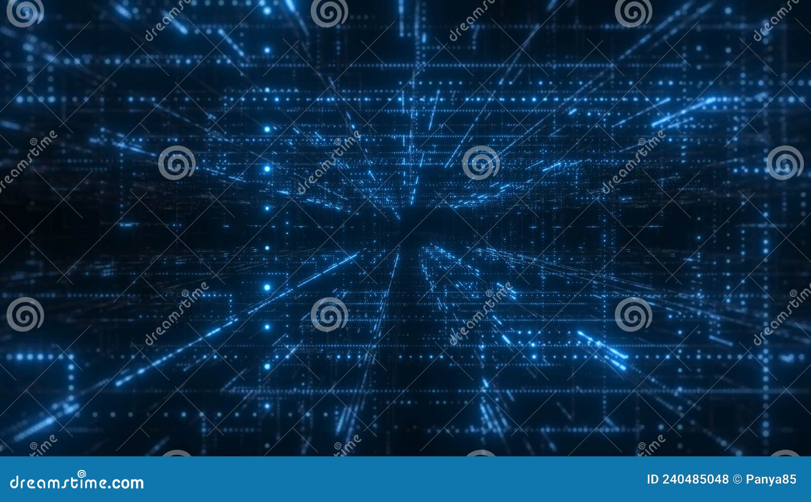 Grid, Corner Structure from Glow Particles Stock Illustration ...