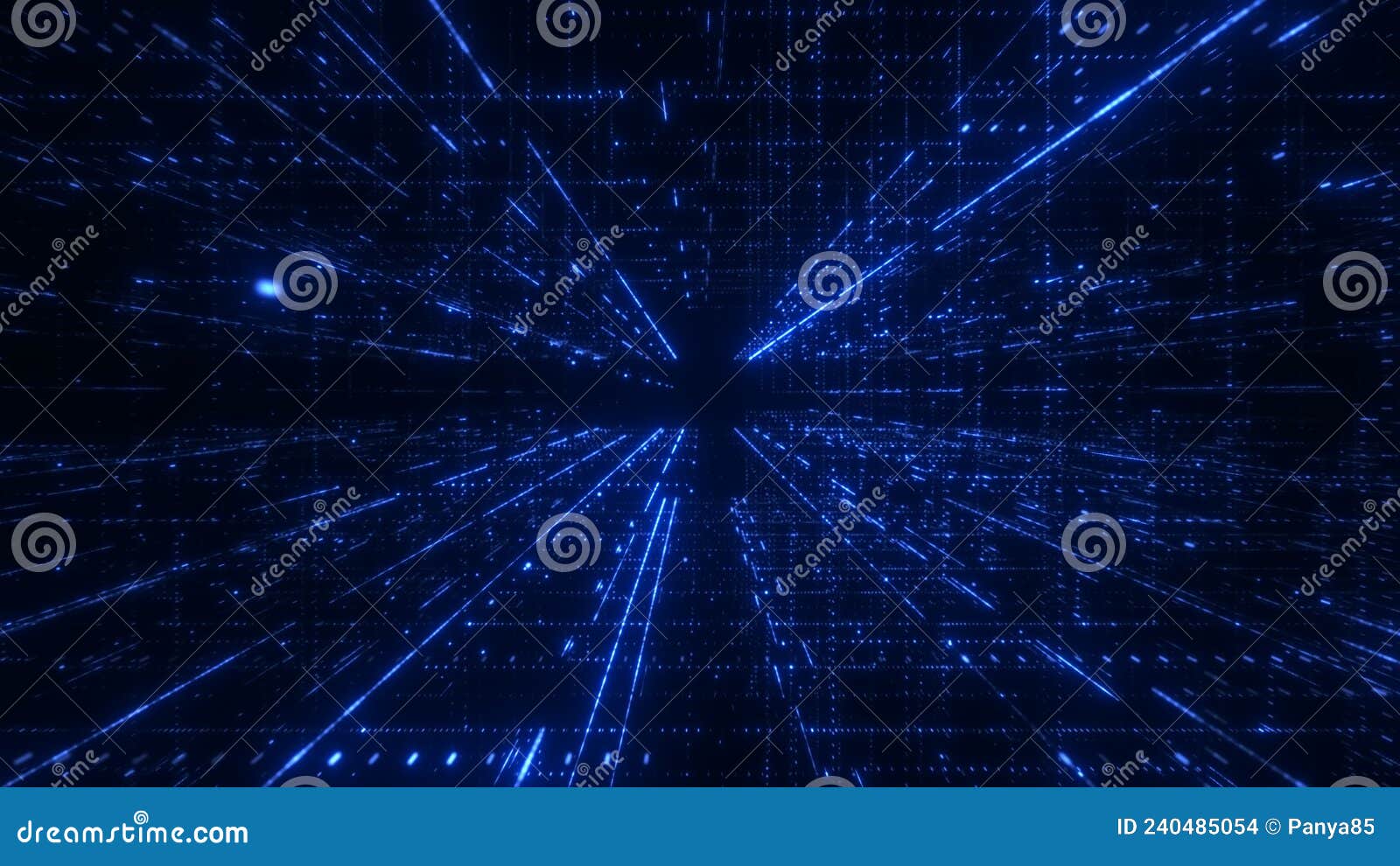 Grid, Corner Structure from Glow Particles Stock Illustration ...