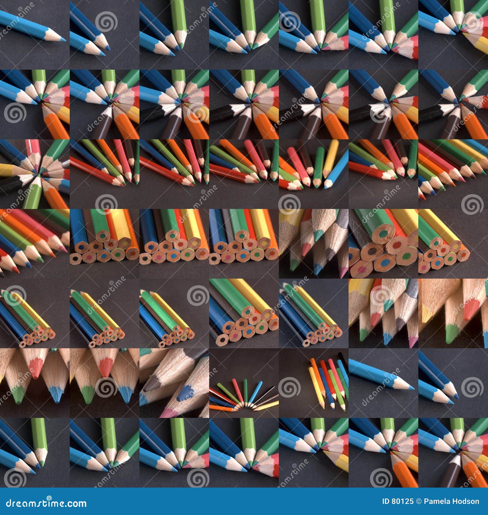 Grid of crayons stock image. Image of colored, squares, colouring - 80125