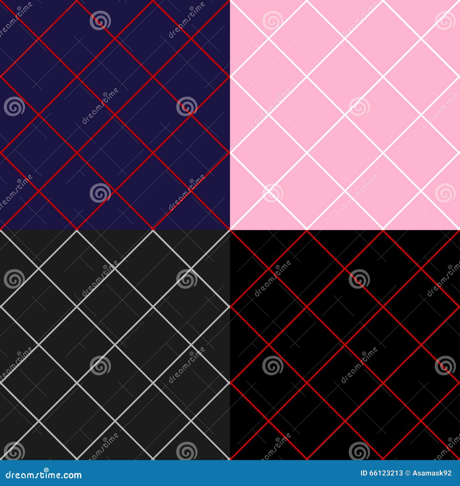 Grid Diamond Square Background Set Stock Vector - Illustration of blue ...
