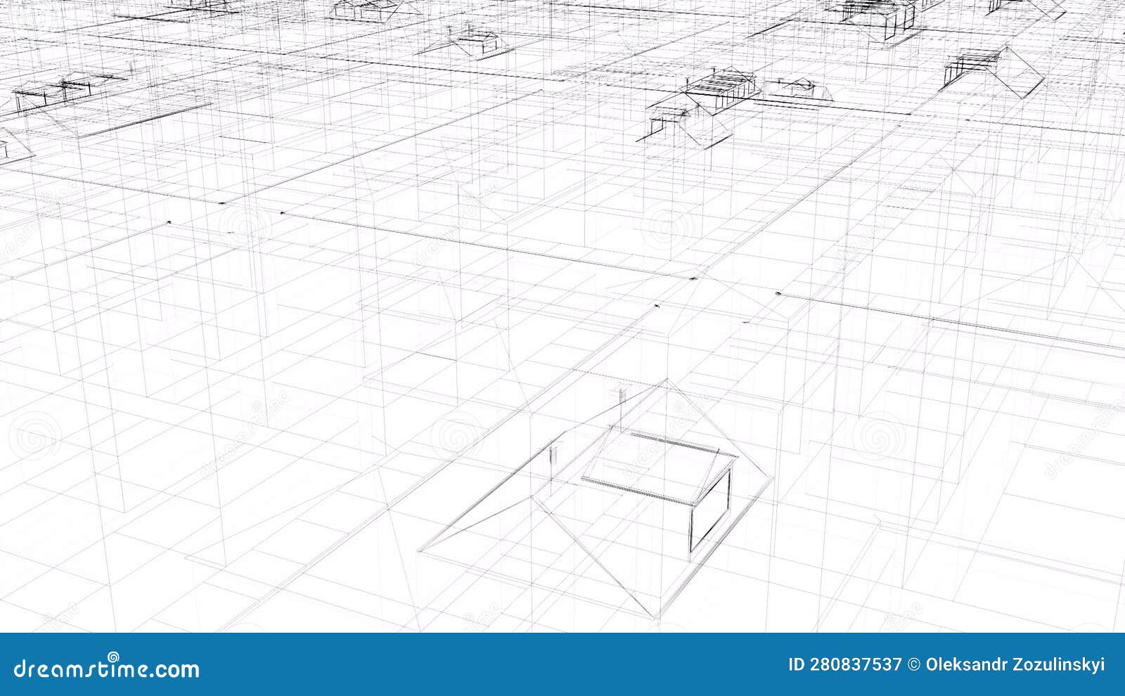 Grid Drawing of City on Transparent Back Stock Video - Video of ...