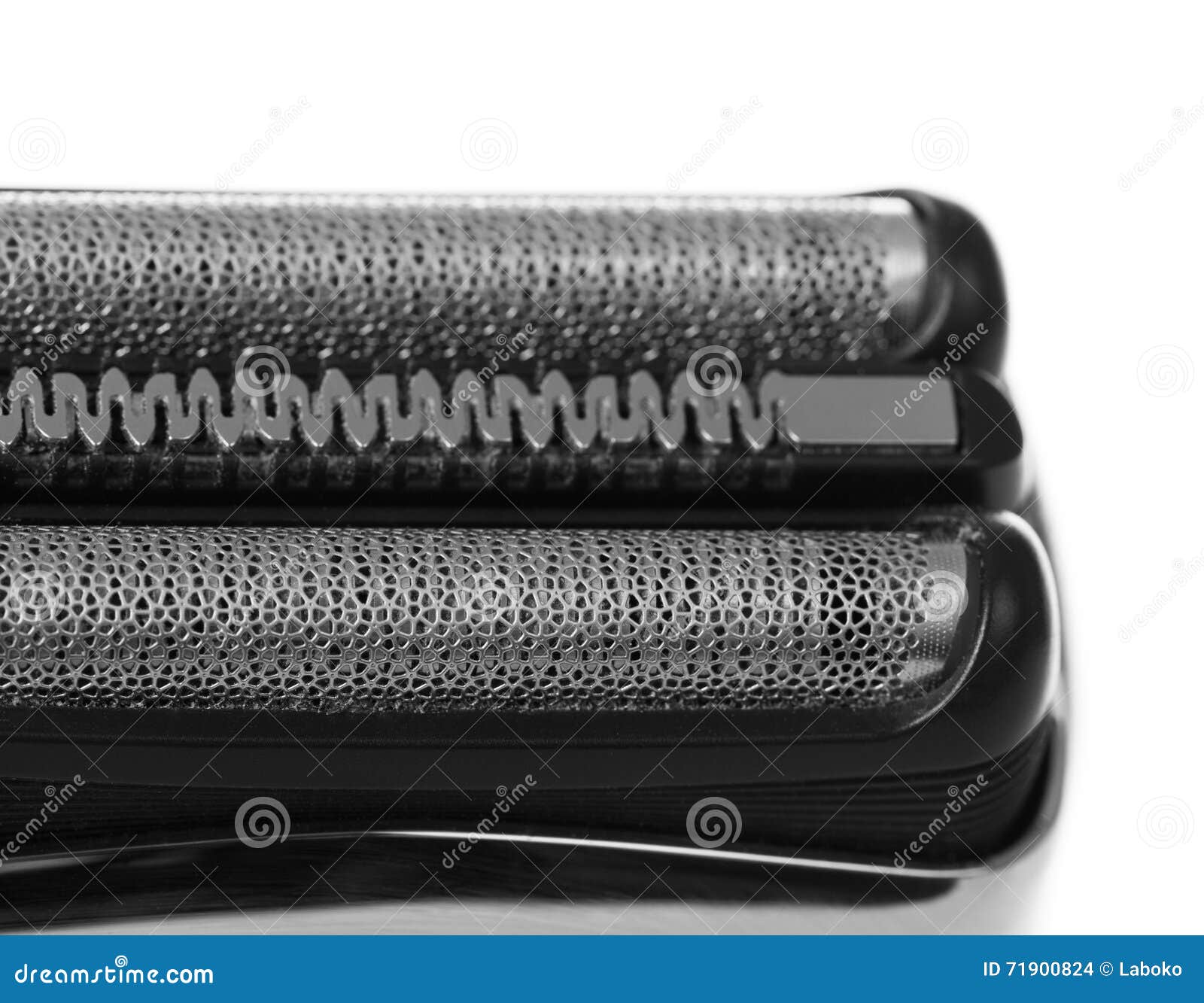 Grid Electric Razor Close Up Isolated on White. Stock Photo - Image of ...