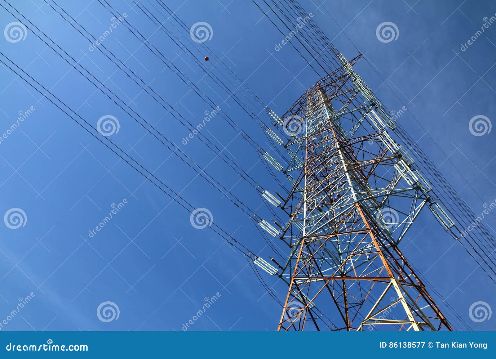 Grid Electricity Tower - Series 5 Stock Image - Image of structure ...