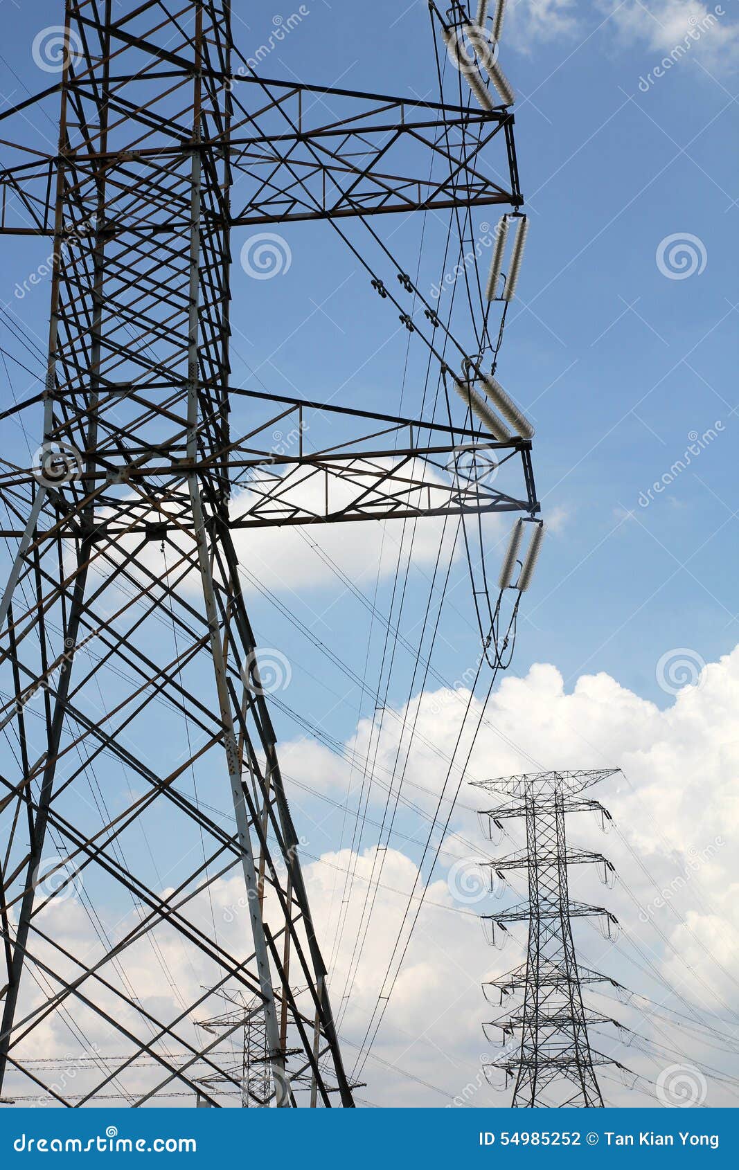 Grid Energy Distribution from Cables - Series 3 Stock Photo - Image of ...