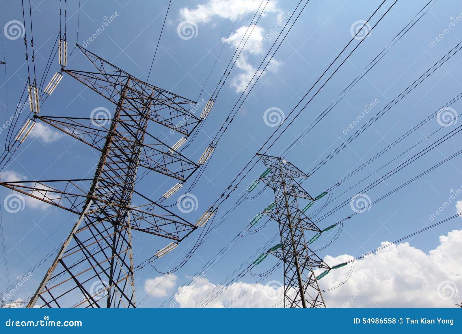 Grid Energy Distribution from Cables - Series 5 Stock Photo - Image of ...