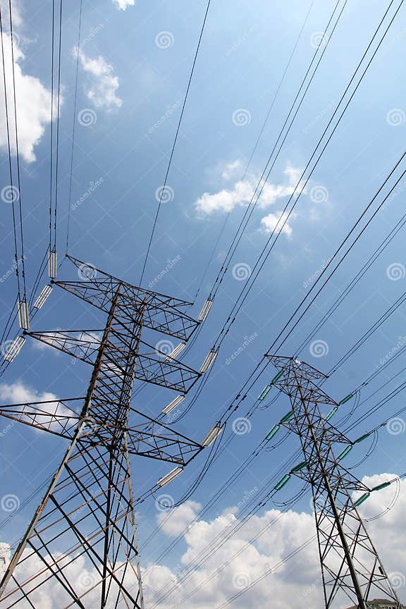 Grid Energy Distribution from Cables - Series 6 Stock Image - Image of ...