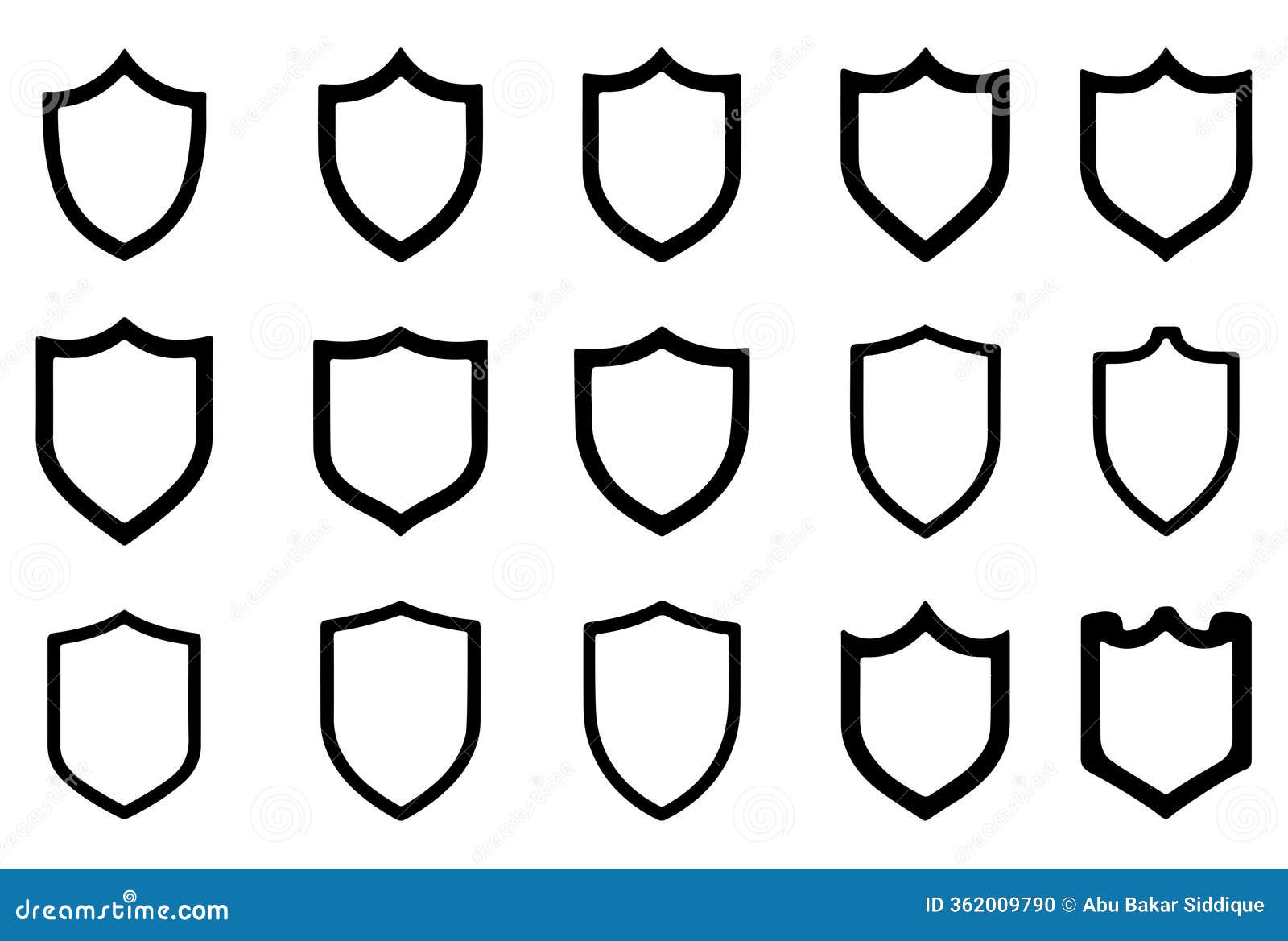 Shield Outline Silhouette Icon Set and Shield Silhouette, Shield Icon ...