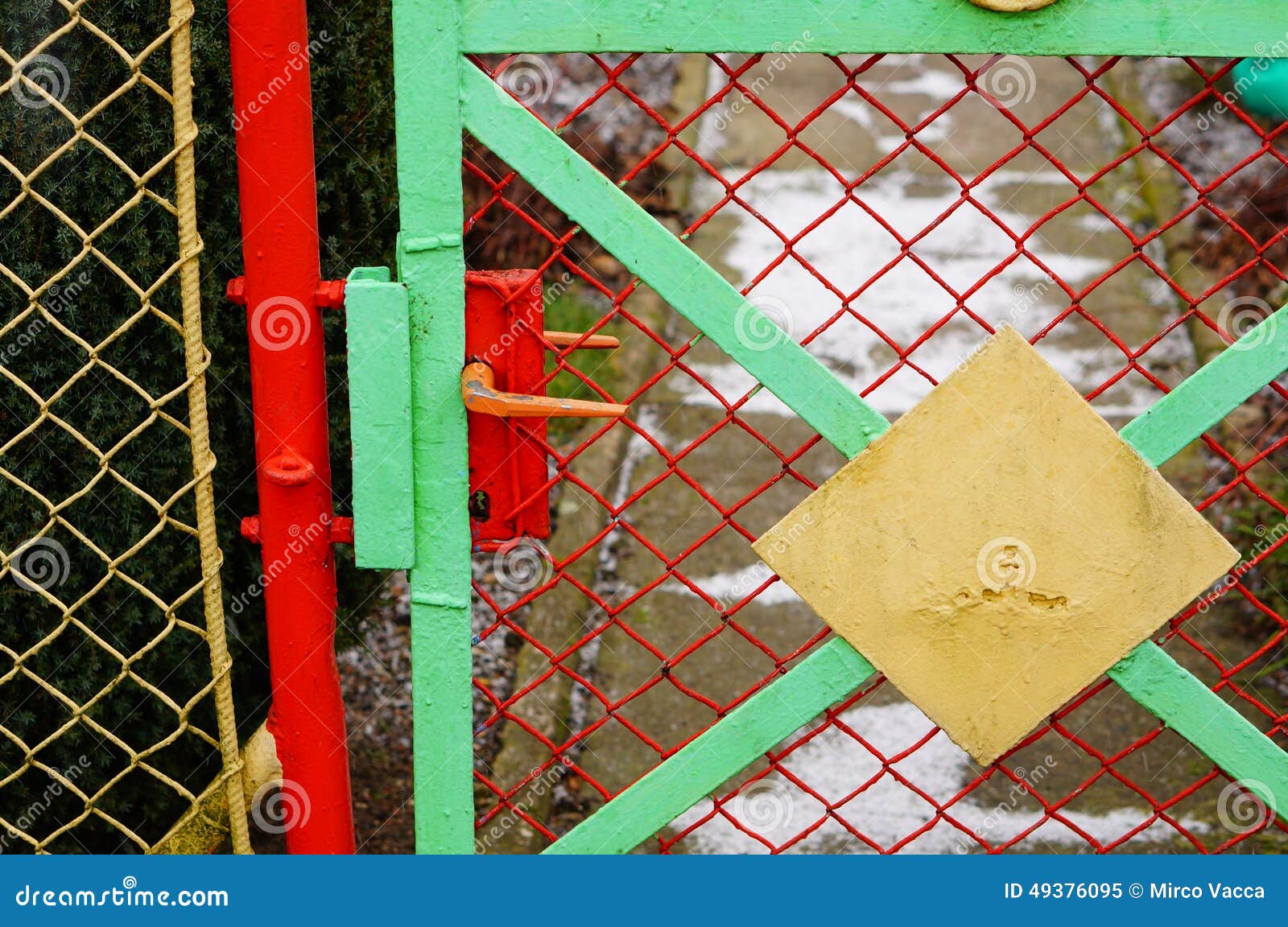 Grid gate stock image. Image of grid, colorful, entrance - 49376095