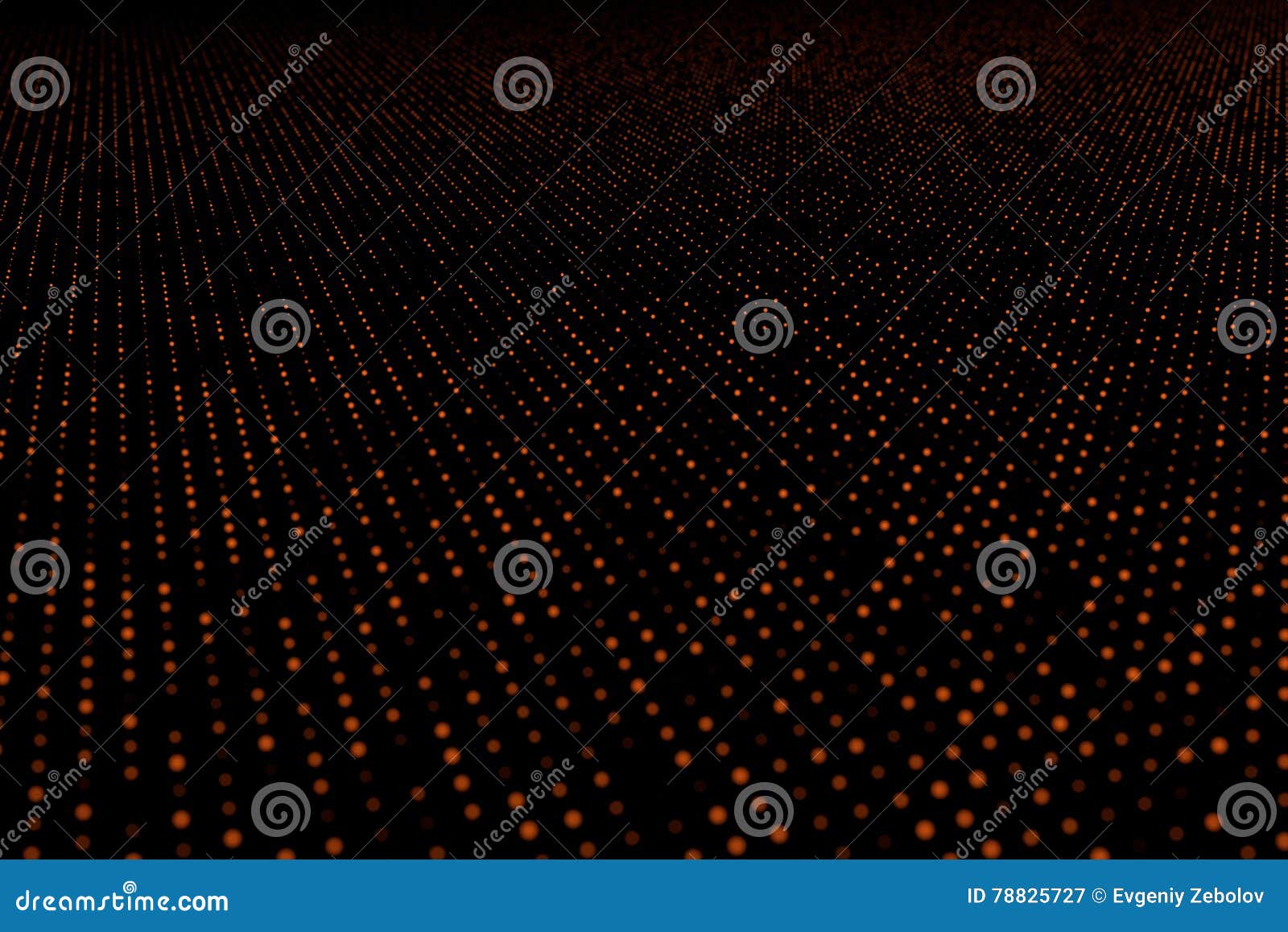 Grid of glowing particles stock illustration. Illustration of glow ...