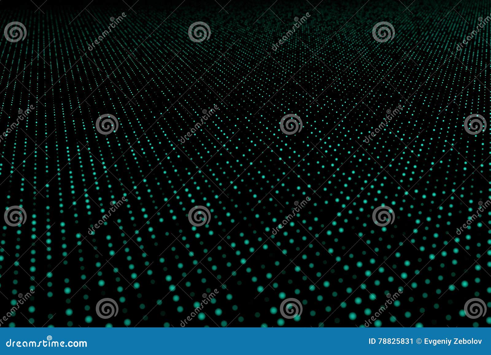 Grid of glowing particles stock illustration. Illustration of ...