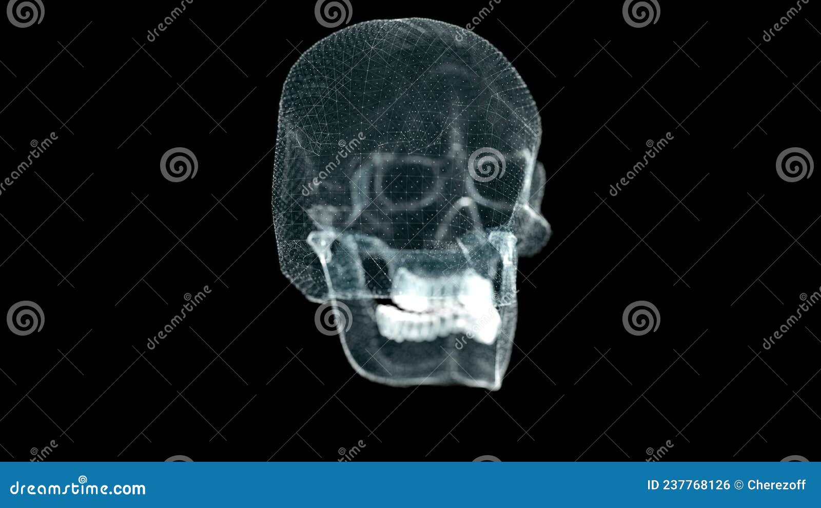 Grid of Human Skull Animation Stock Footage - Video of adjustment ...