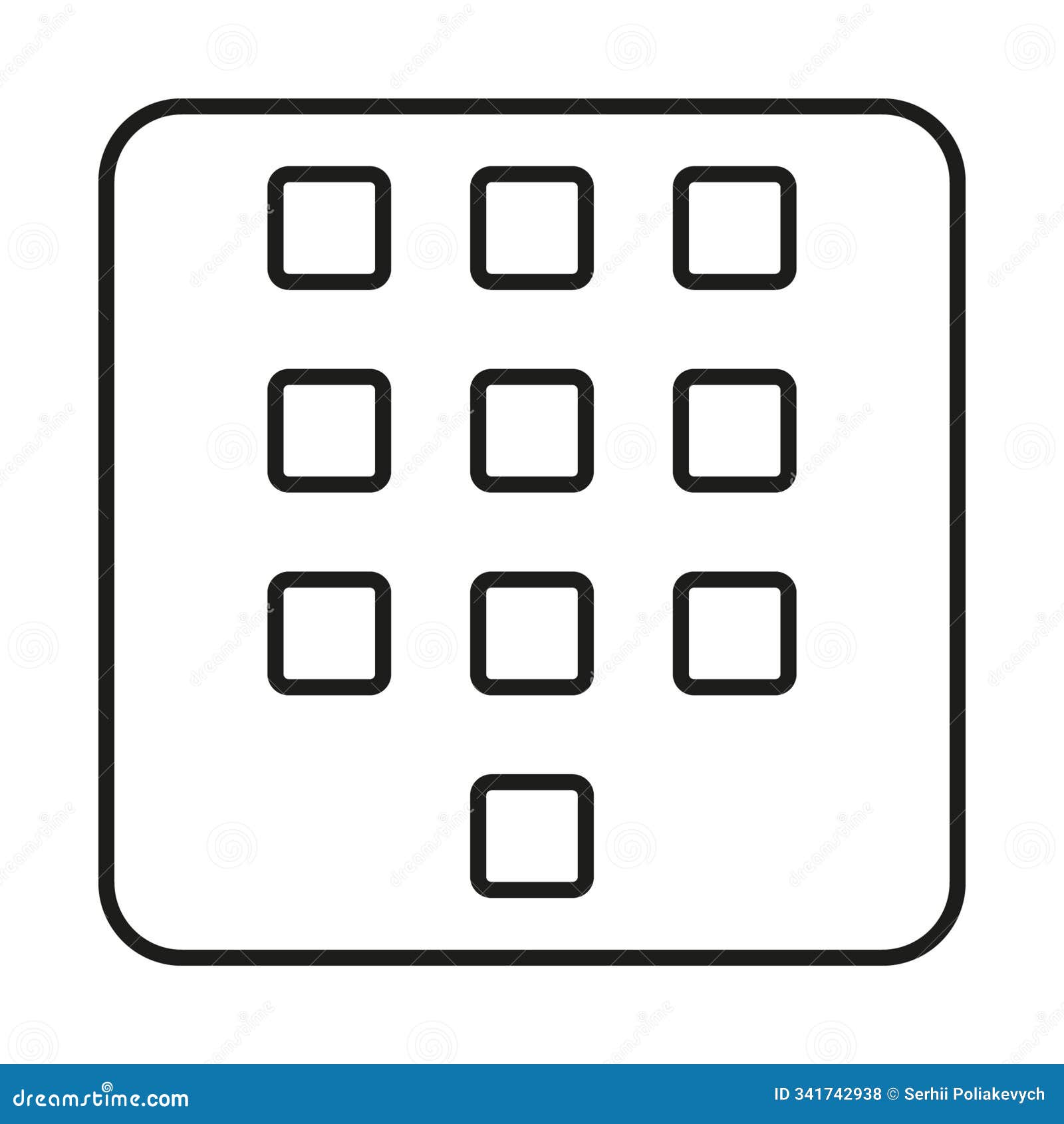 Grid Icon. Square Block Symbol. Black Geometric Grid. Vector ...