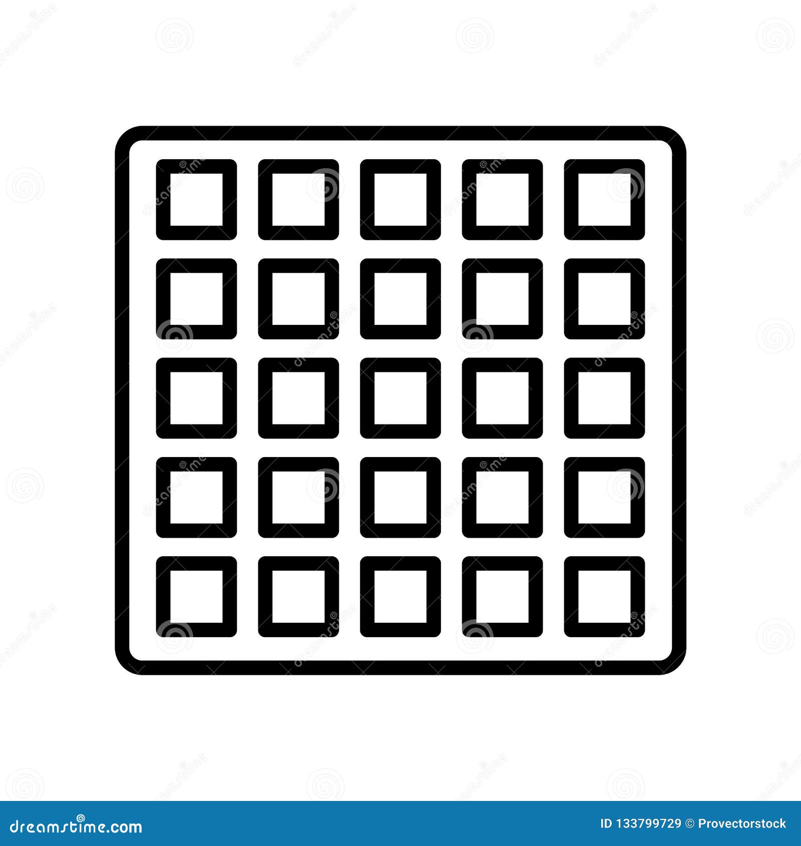 Grid Icon Vector Isolated on White Background, Grid Sign , Line Stock ...