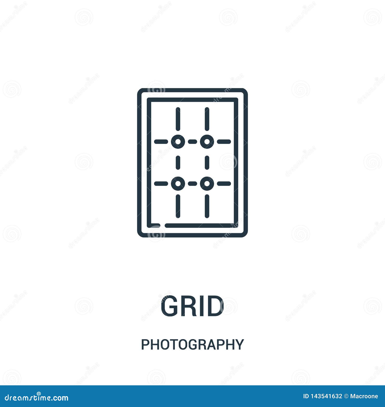 Grid Icon Vector from Photography Collection. Thin Line Grid Outline ...